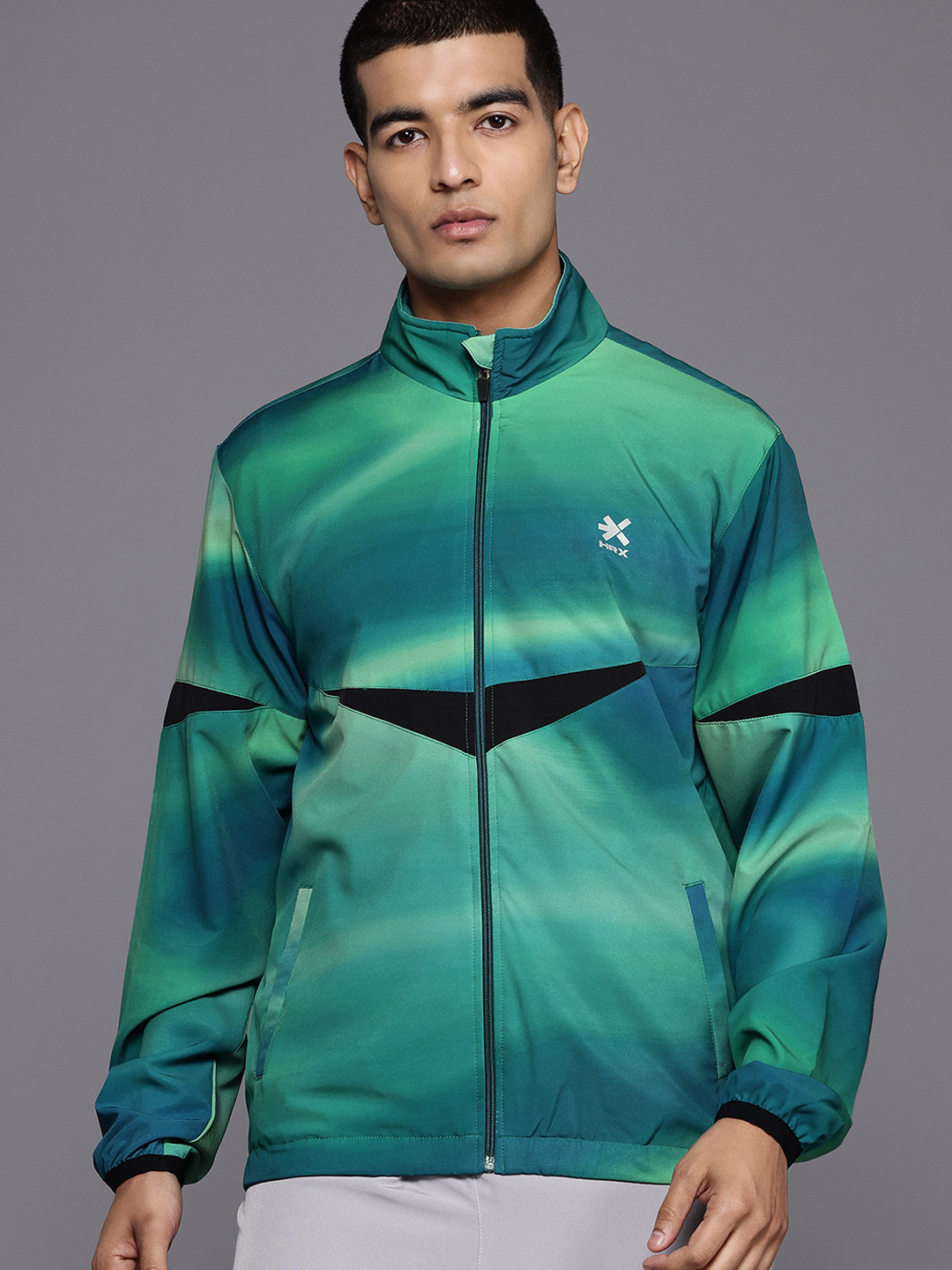 Buy HRX By Hrithik Roshan Dyed Rapid Dry Running Jacket - Jackets for ...