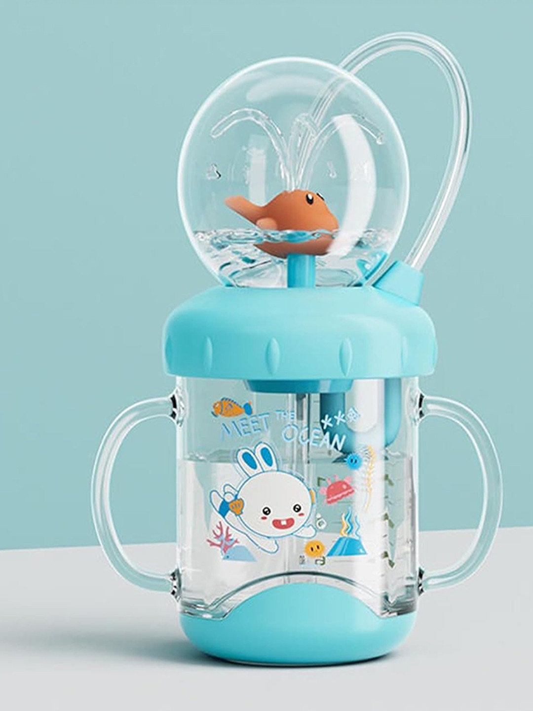 Buy Kidology Kids Blue Whale Spray Straw Water Sipper 250ml - Learning ...