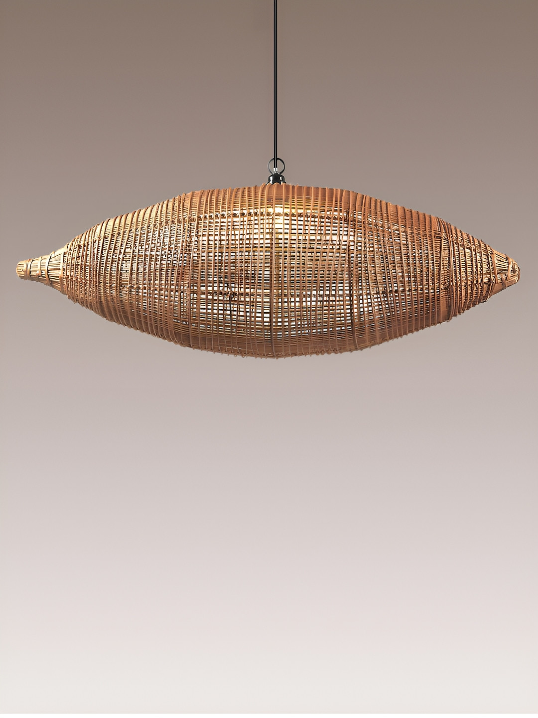 Buy HABERE INDIA Brown Bamboo Textured Ceiling Lamp - Ceiling Lamps for ...