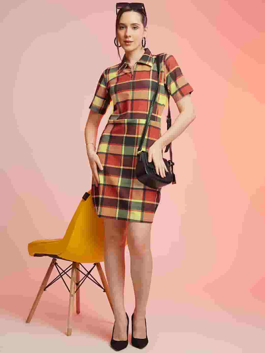 Buy Selvia Checked Shirt Dress - Dresses for Women 29719218 | Myntra