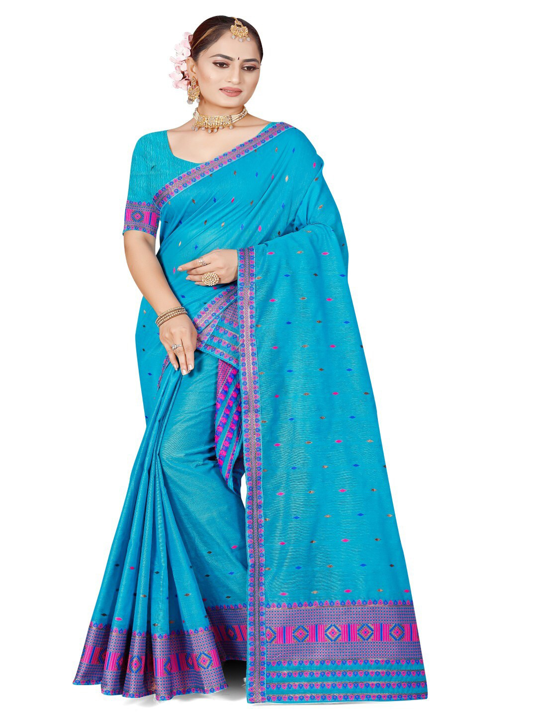 Buy Skiran's Assamese Mekhela Chador Woven Design Saree - Sarees for ...