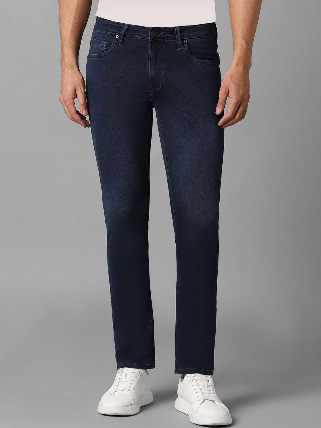 Buy Louis Philippe Jeans Men Slim Fit Clean Look Pure Cotton Jeans ...