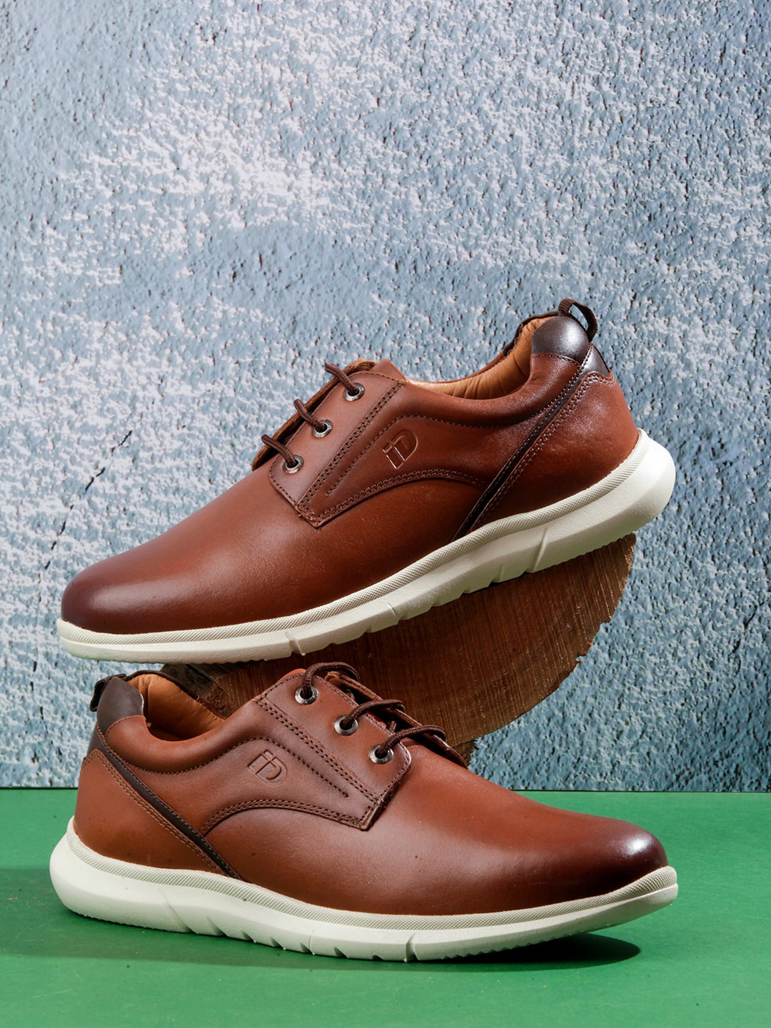 Buy ID Men Round Toe Leather Sneakers - Casual Shoes for Men 29722752 ...
