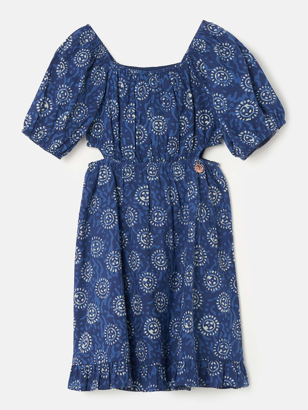 Buy Angel & Rocket Girls Ethnic Motifs Print Puff Sleeves Cut Outs ...