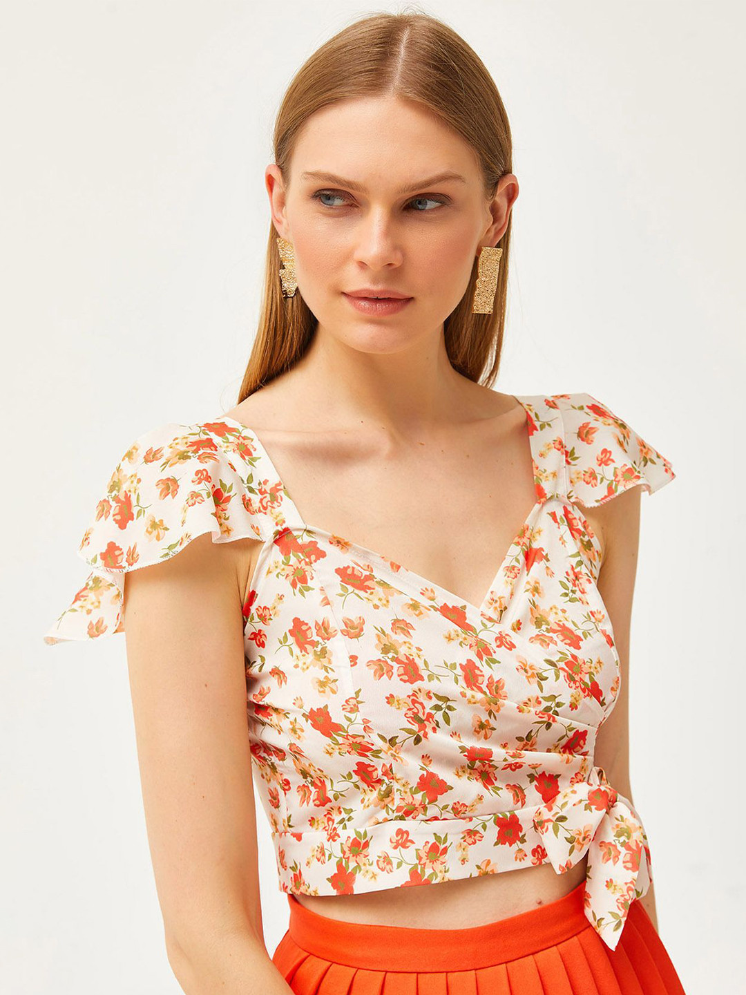 Buy Olalook Floral Print Wrap Crop Top - Tops for Women 29732932 | Myntra