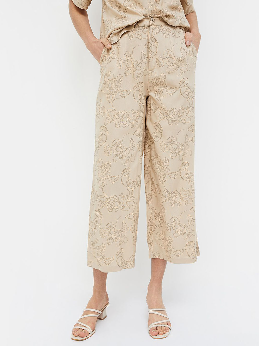 Buy Ginger By Lifestyle Women Mickey Mouse Printed Mid Rise Cotton ...