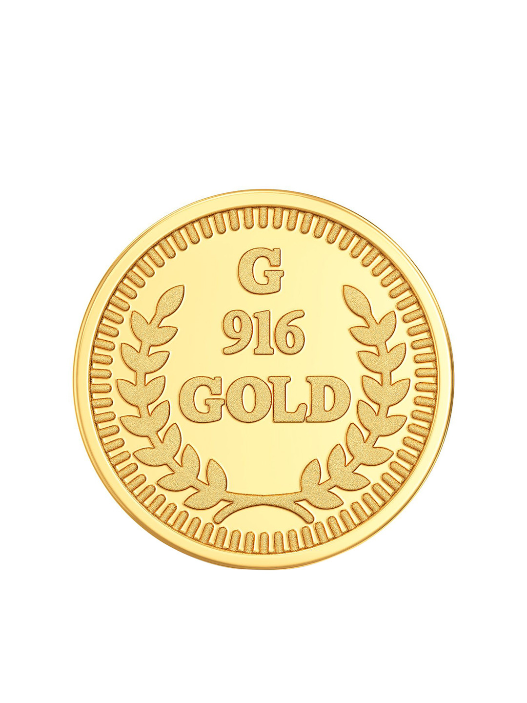 Buy Joyalukkas Leaf Design 22KT Gold Coin 2gm - Gold Coin for Unisex ...