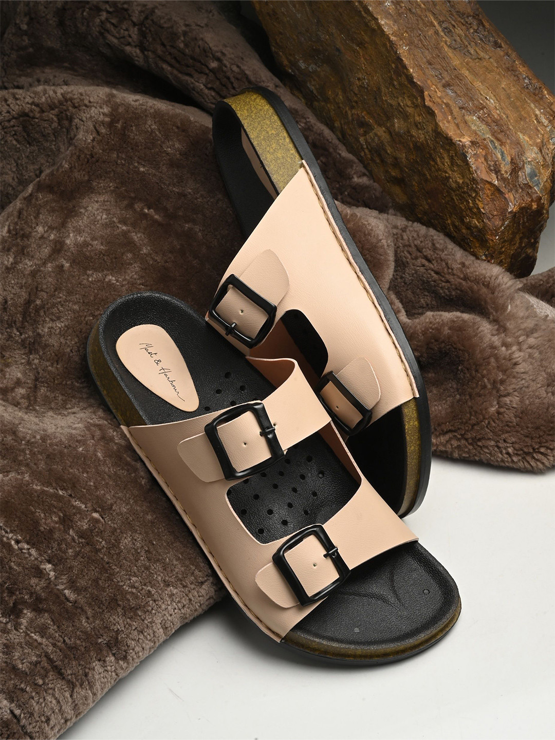 Buy Mast & Harbour Men Beige Comfort Sandals - Sandals for Men 29746038 ...