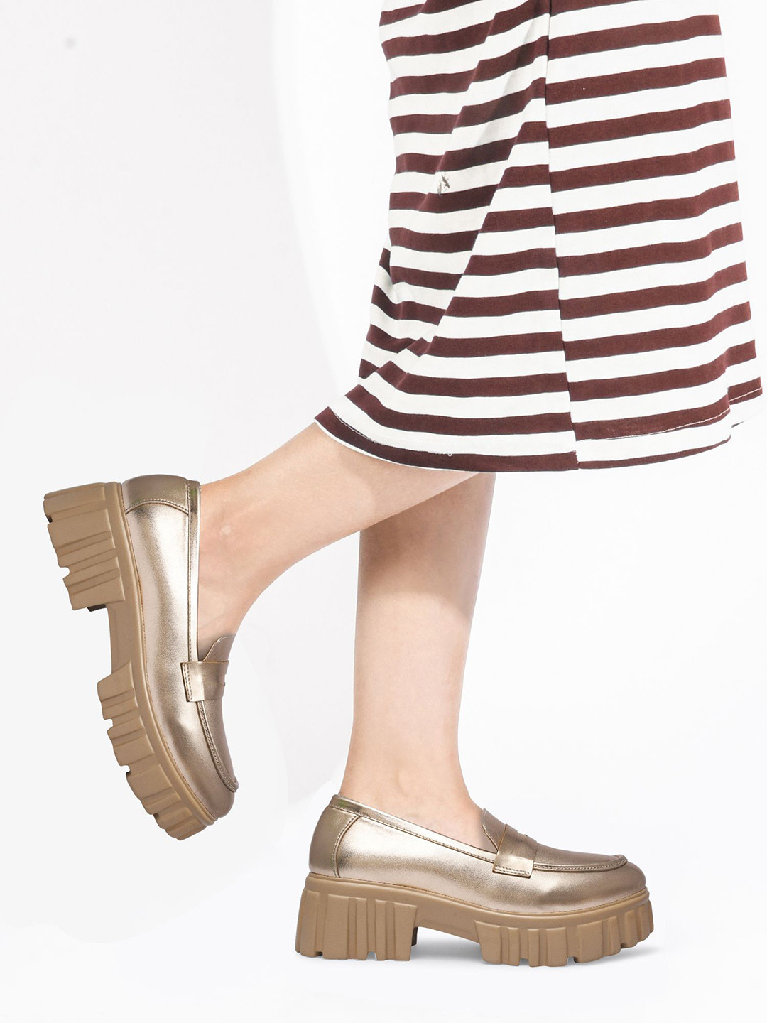 Buy SHUZ TOUCH Women Round Toe Comfort Insole Lightweight Heeled ...