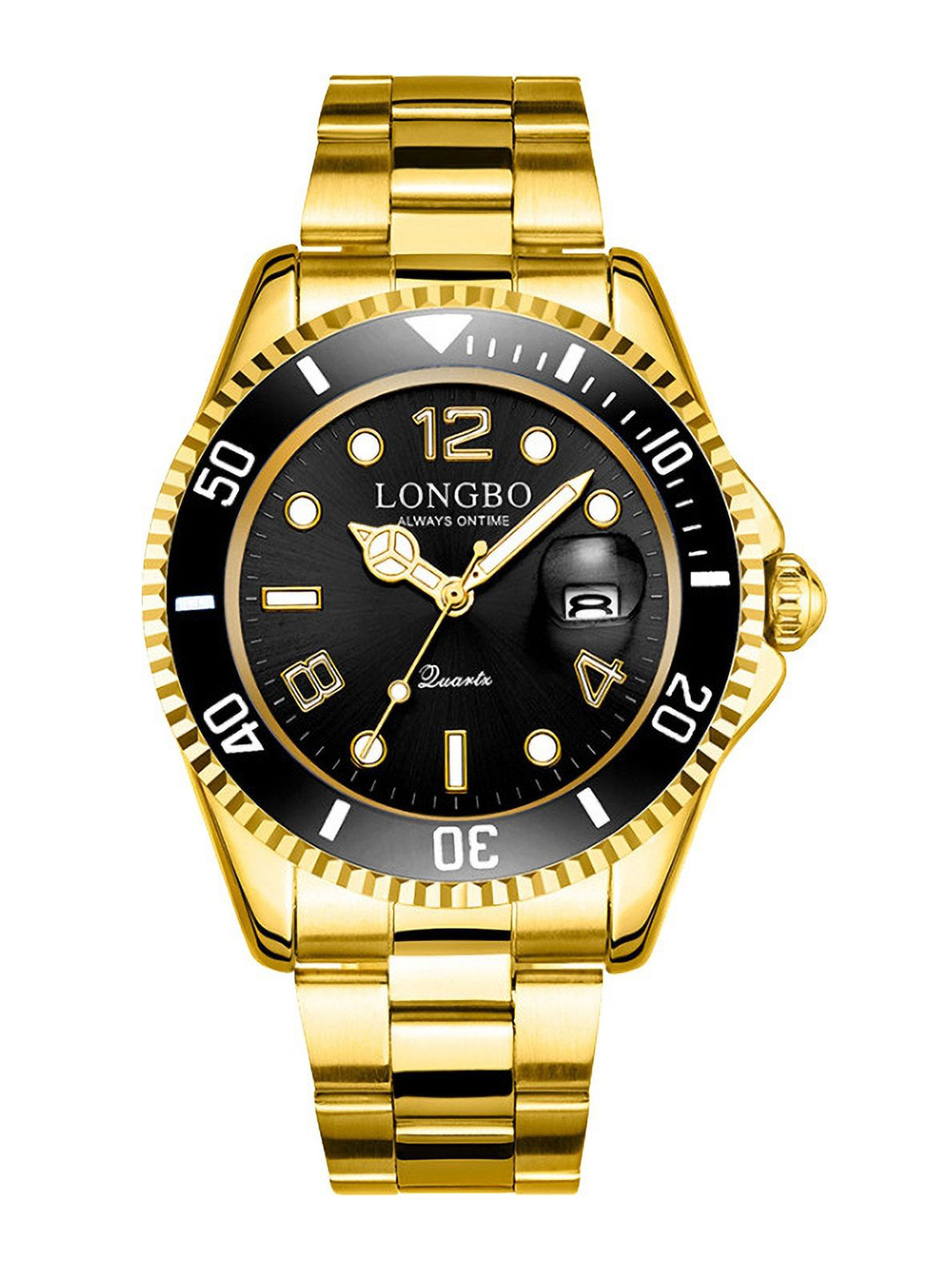 Buy LONGBO Men Stainless Steel Bracelet Style Straps Analogue Watch ...