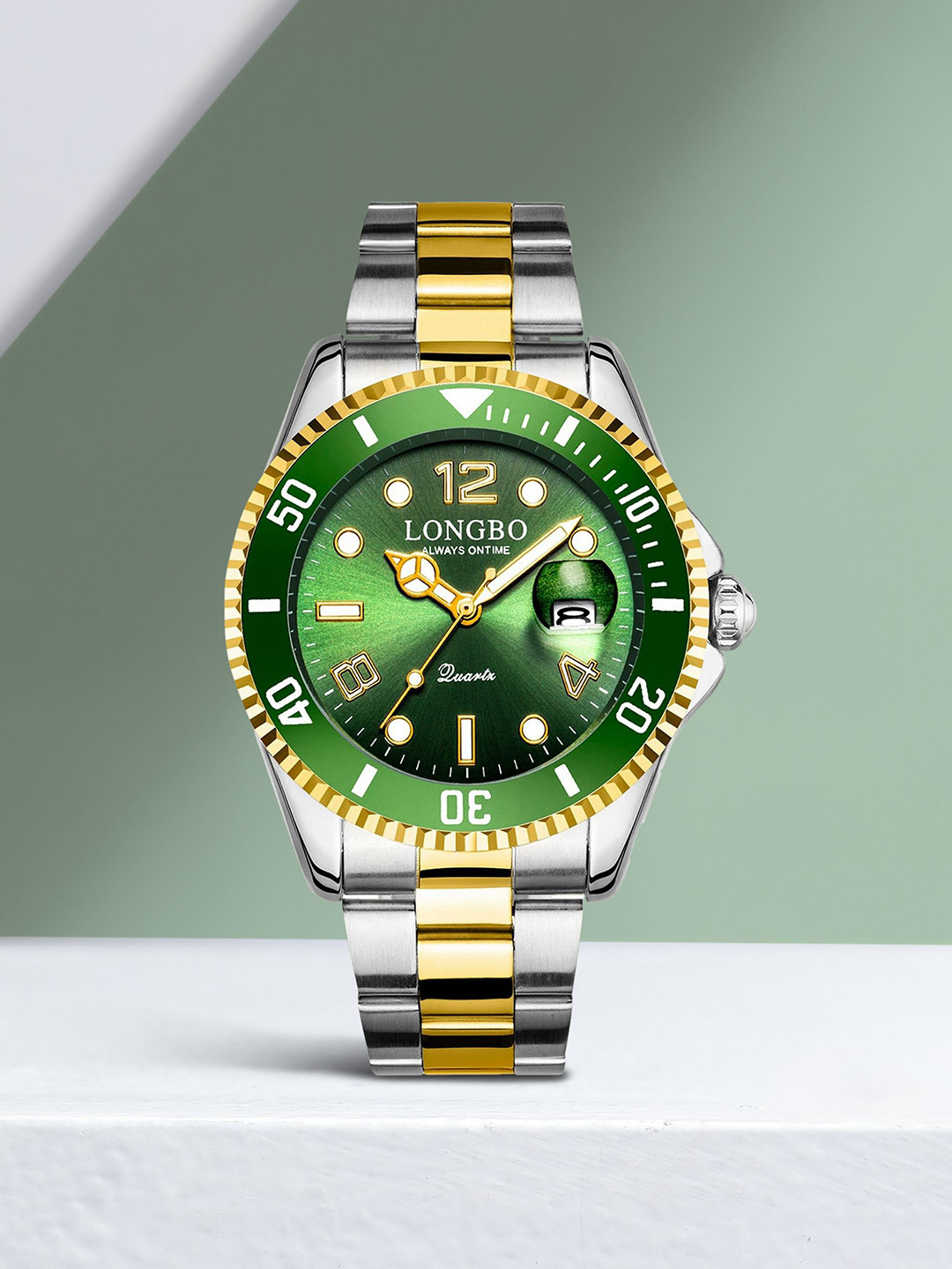Buy LONGBO Men Embellished Dial & Stainless Steel Bracelet Style Straps ...