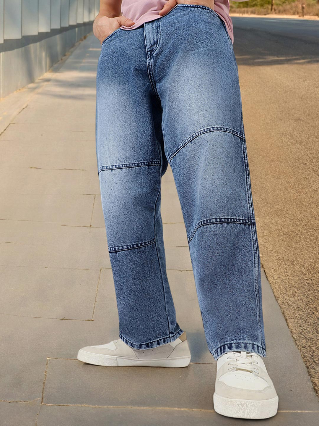 Buy Urbano Fashion Men Loose Baggy Fit Cut And Sew Non Stretchable ...