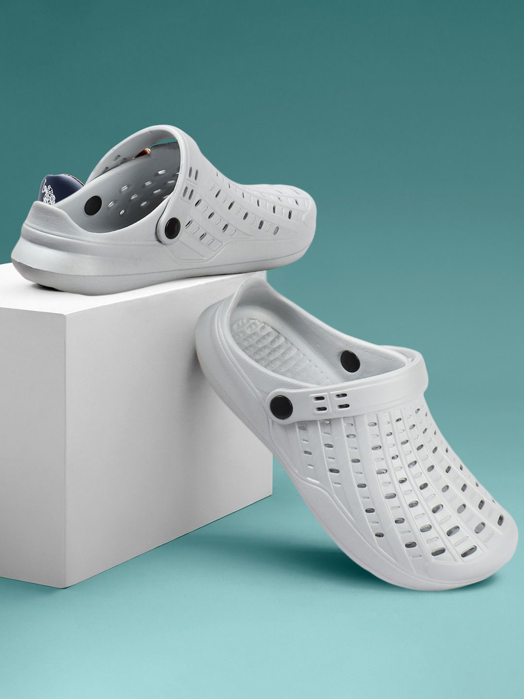 Buy The Roadster Lifestyle Co. Men Self Designed Clogs - Flip Flops for ...