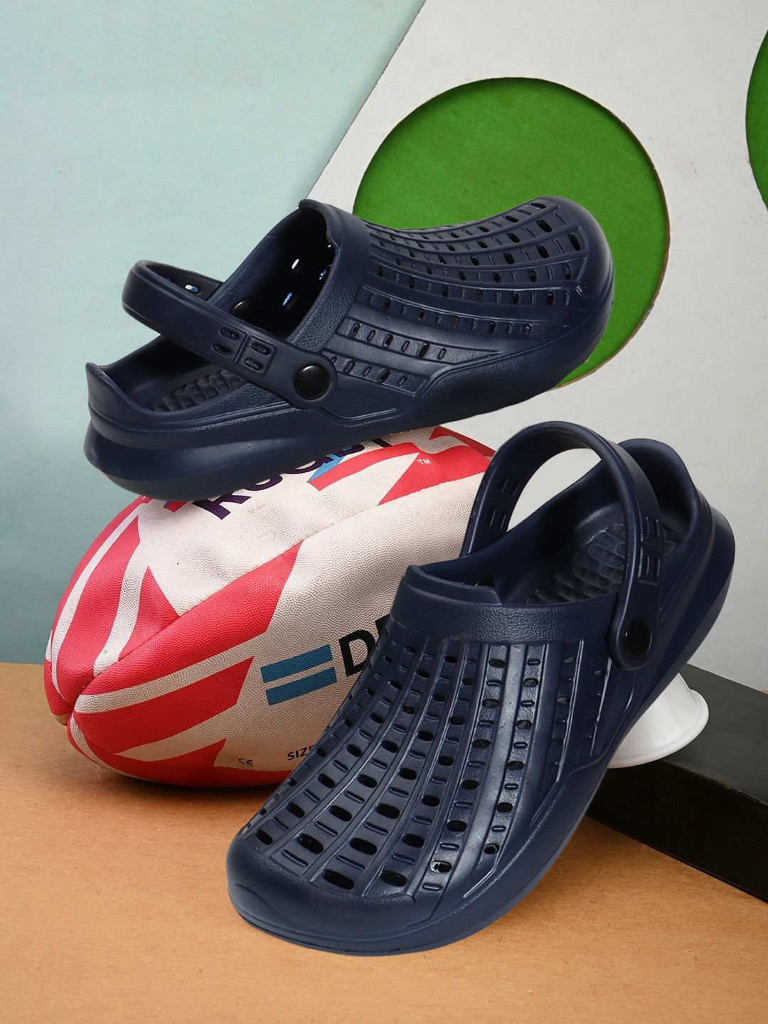 Buy The Roadster Lifestyle Co. Men Self Design Back Strap Clogs - Flip ...