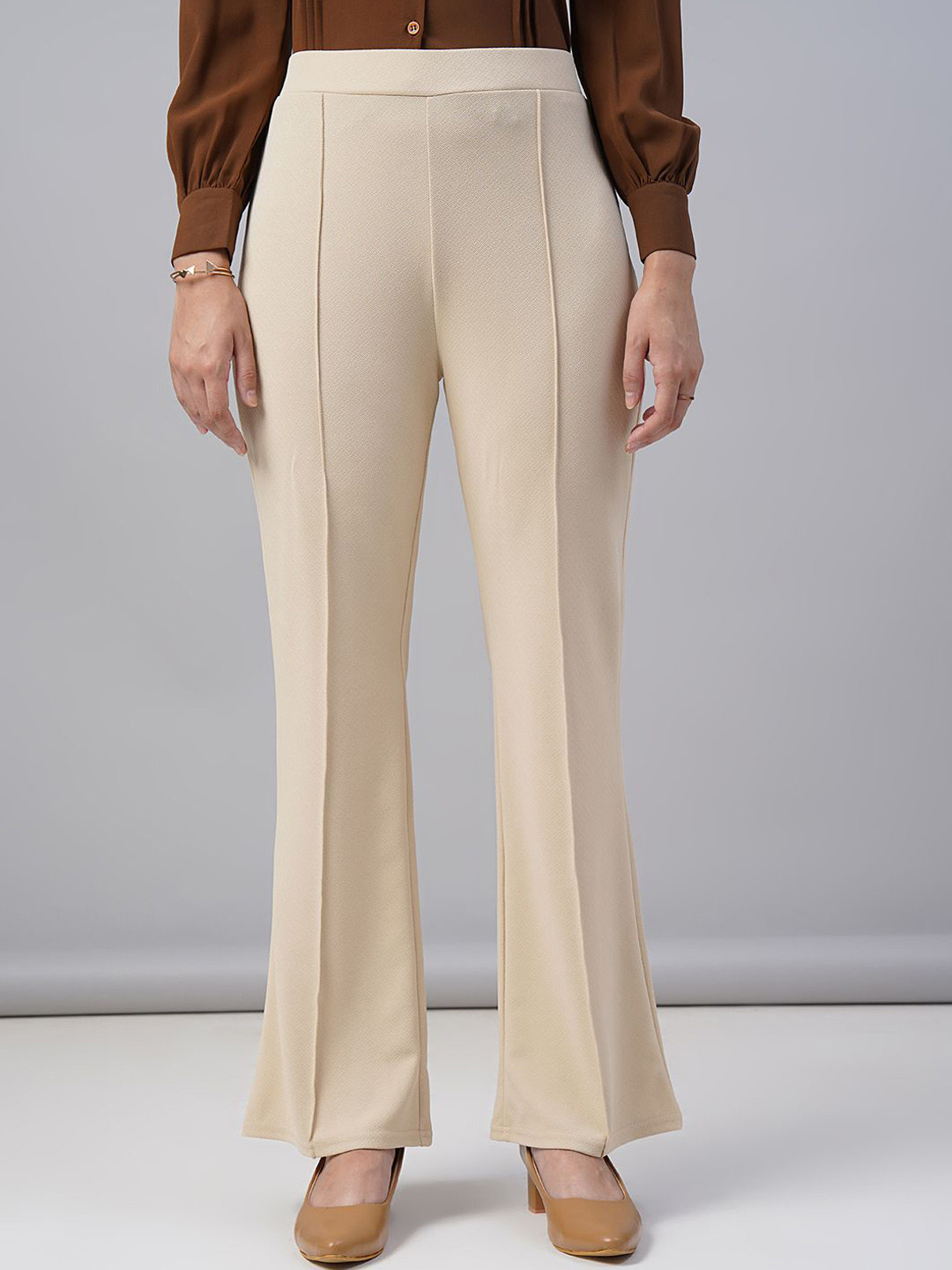 Buy FITHUB Women Loose Fit High Rise Trouser - Trousers for Women ...