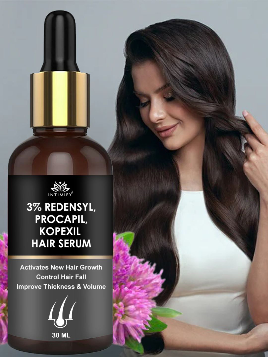 Buy INTIMIFY 3% Redensyl, Procapil, Kopexil Hair Serum For Thicker ...