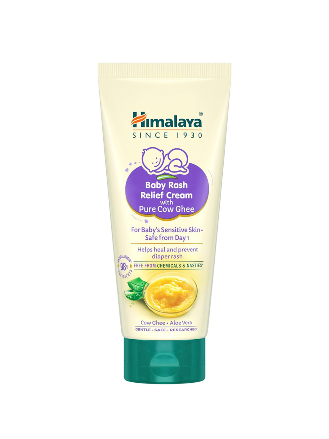 Buy Himalaya Rash Relief Cream With Pure Cow Ghee & Aloe Vera 50g ...