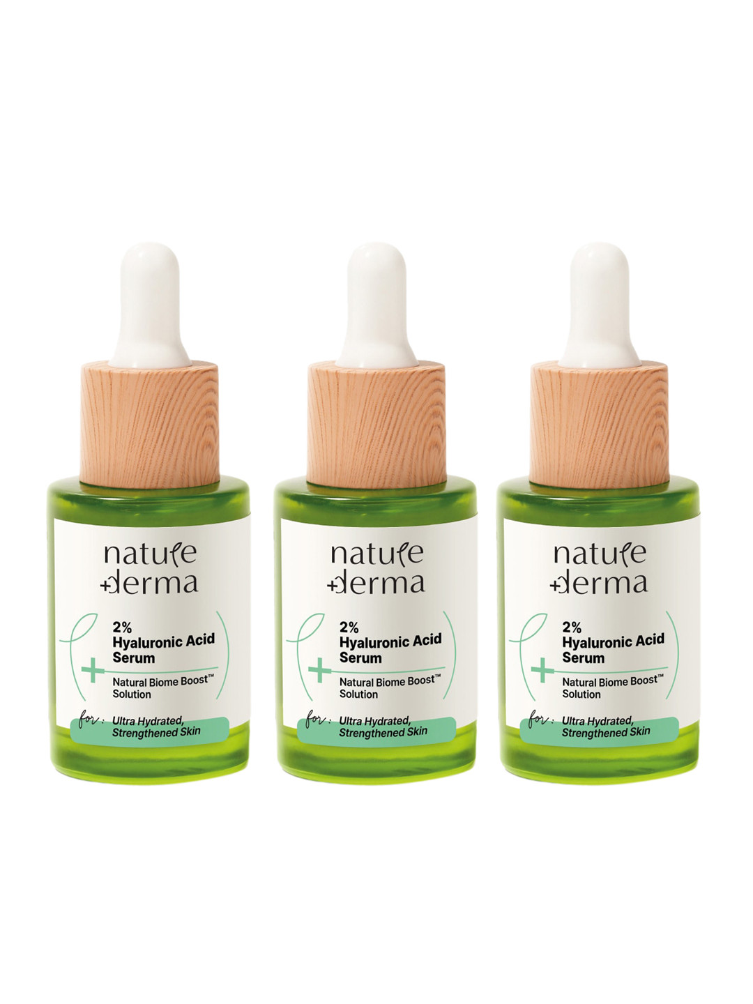 Buy Nature Derma 3Pcs 2% Hyaluronic Acid Face Serum With Natural Biome ...