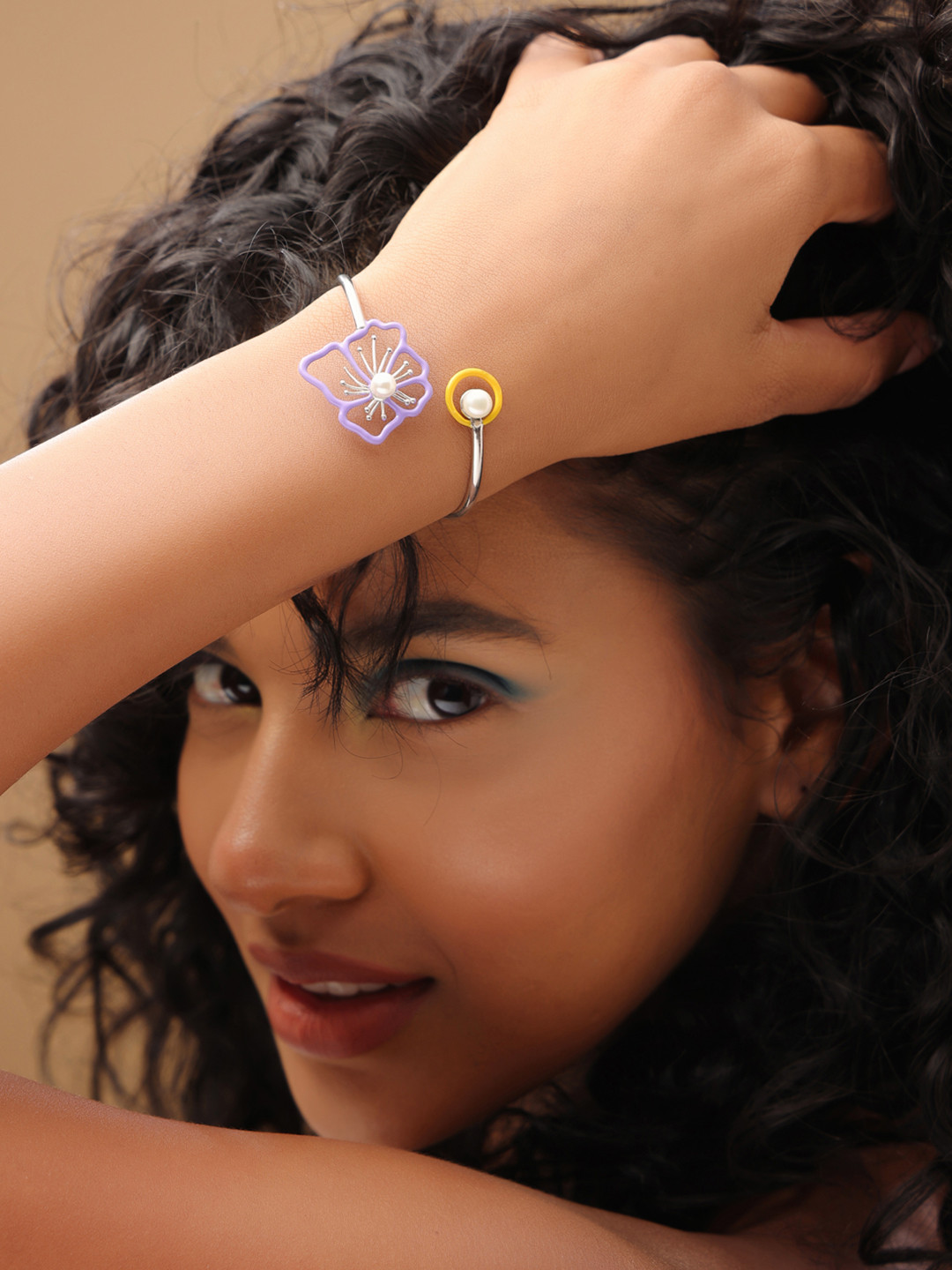 Buy Kicky And Perky 925 Sterling Silver Enamelled Cuff Bracelet - Bracelet for Women 29798500 ...