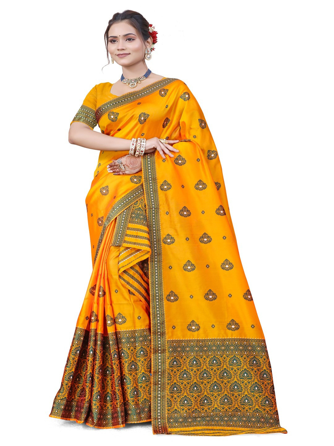 Buy Skiran's Assamese Mekhela Chador Woven Design Saree - Sarees for ...