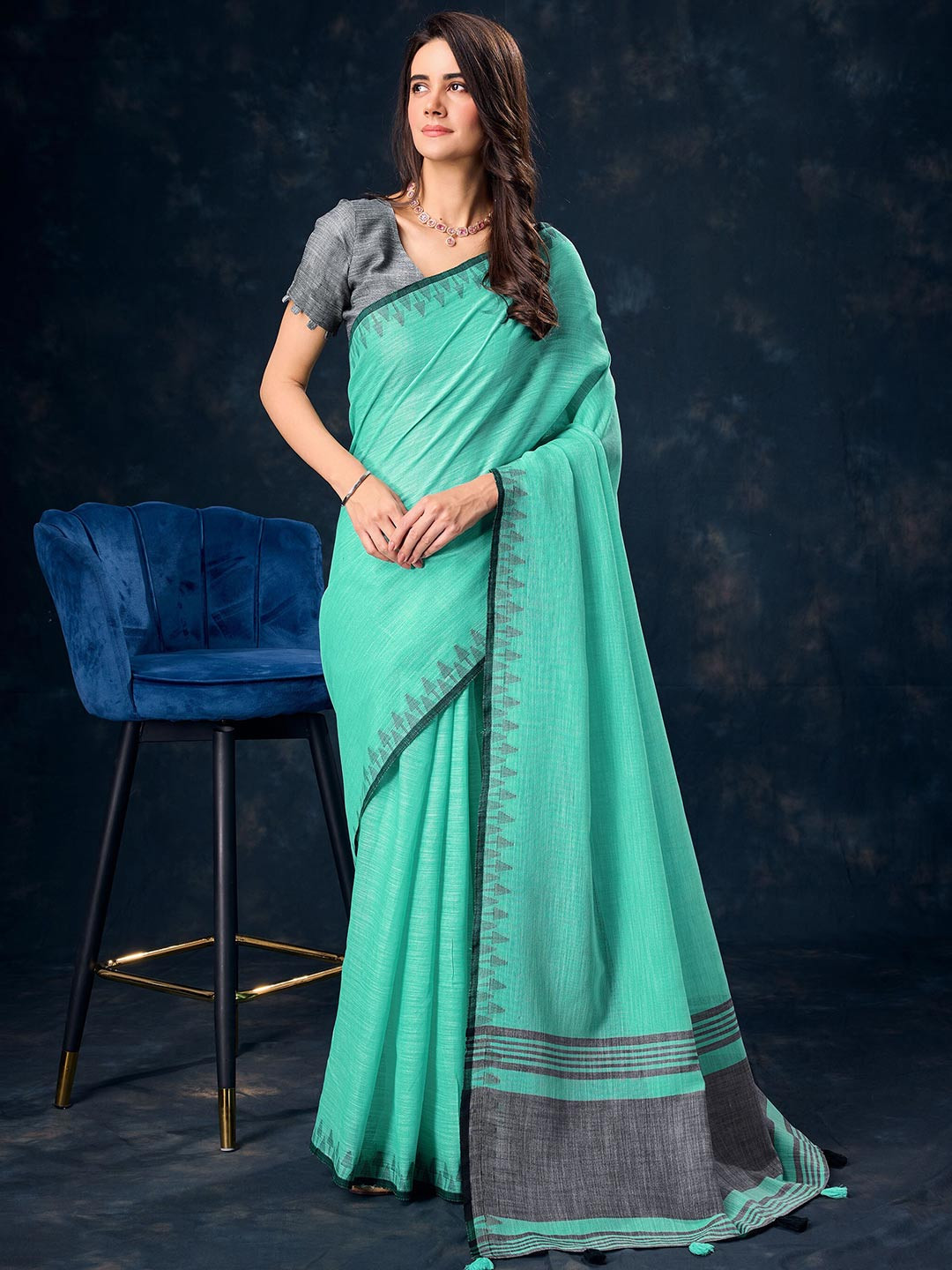 Buy Mitera Pure Linen Saree - Sarees for Women 29803310 | Myntra