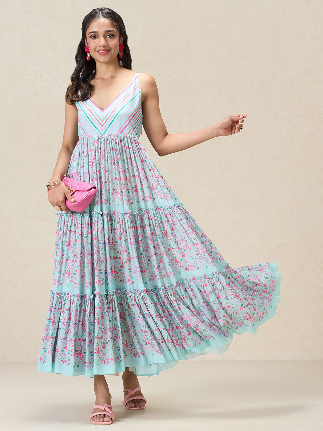 Buy Navyasa By Liva Floral Print Liva Maxi Dress - Dresses for Women ...