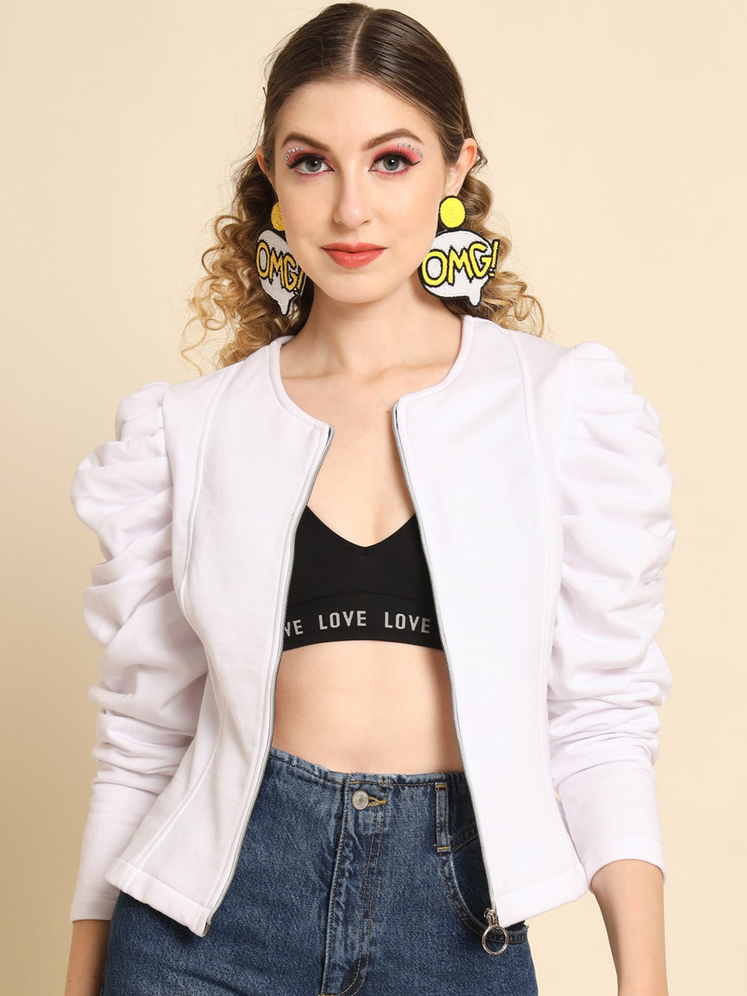 Buy TANDUL Collarless Lightweight Open Front Jacket - Jackets for Women ...