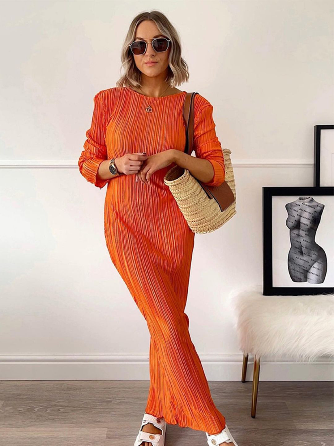 Buy StyleCast Striped Boat Neck Straight Bodycon Maxi Dress - Dresses ...