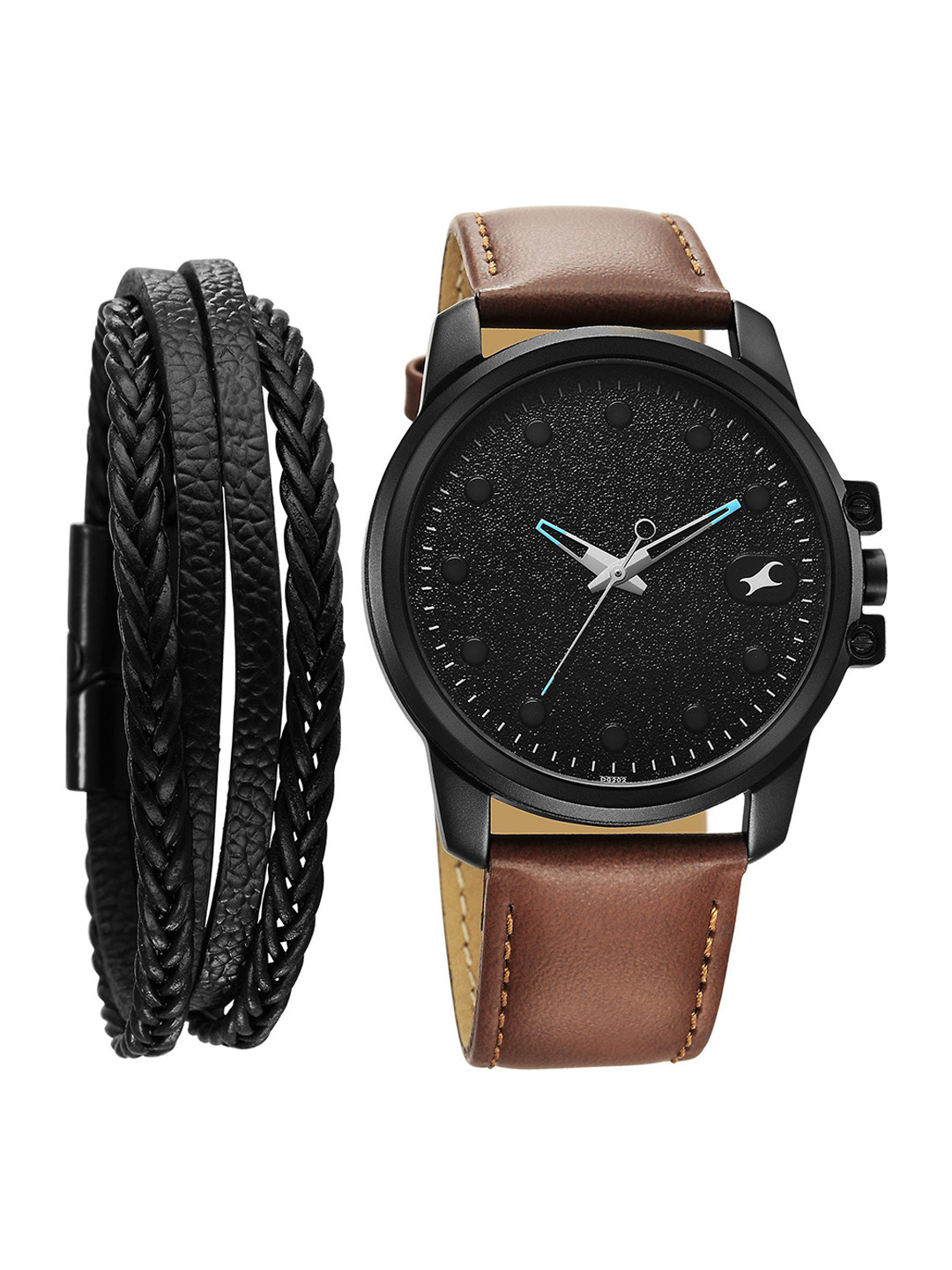 Buy Fastrack Pulse II Men Brass Dial & Leather Straps Analogue Watch ...