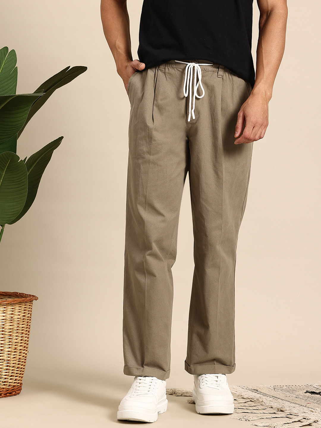 Buy Mast & Harbour Men Regular Fit Trousers - Trousers for Men 29842209 ...