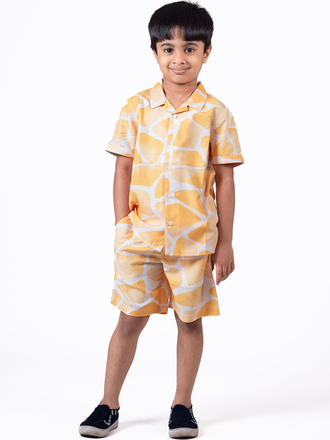 Buy The Lion And The Fish Boys Zaraffah Printed Shirt & Short Co Ords - Clothing Set for Boys ...