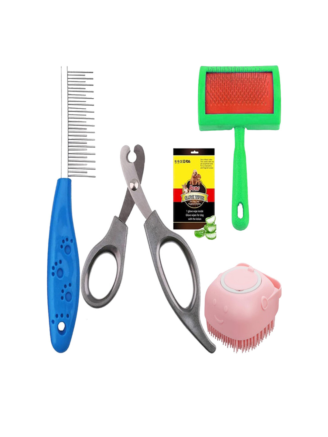 Buy Emily Pets 4 Pcs Dog Brush Grooming Care Kit - Pet Brushes And ...