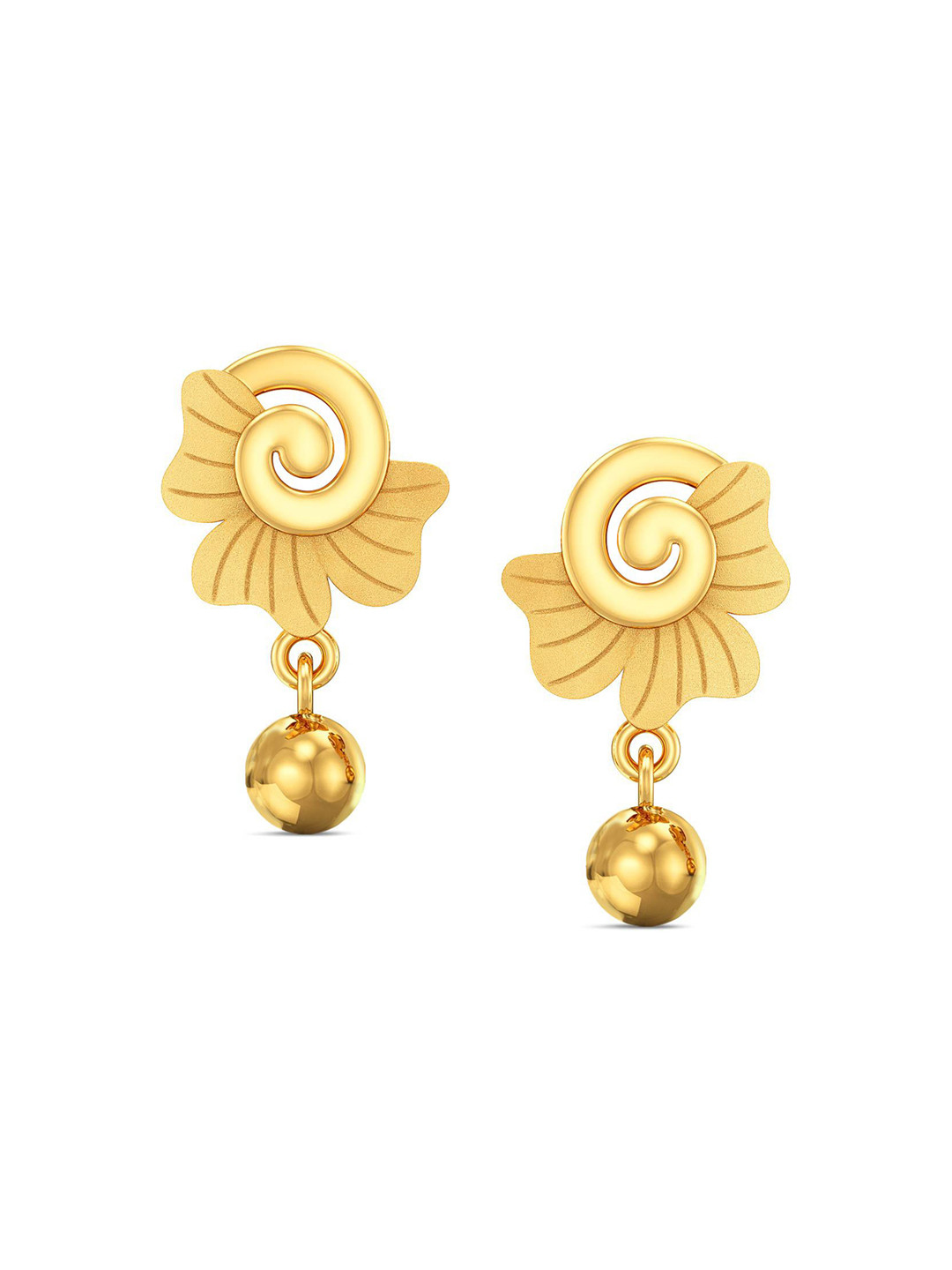 Buy Joyalukkas Girls 22KT Gold Earrings 2.96gm - Earrings Gold for ...