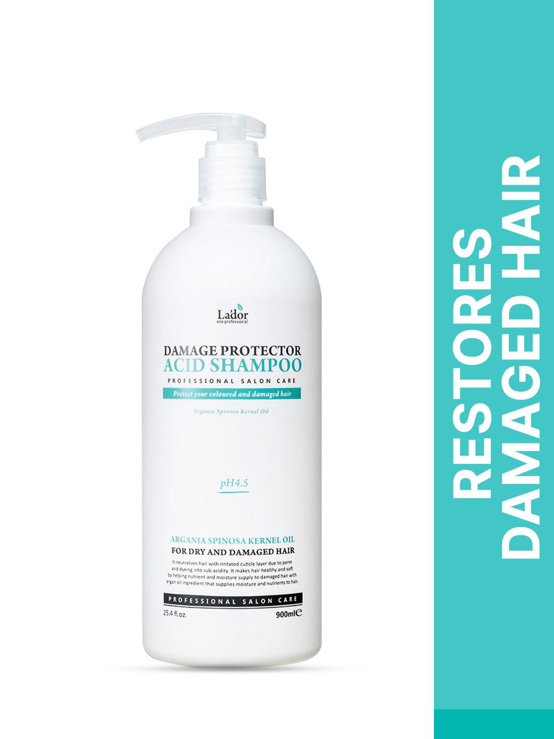 Buy Lador Damage Protector Acid Shampoo With Silk Protein For Damaged Hair Repair 600ml ...