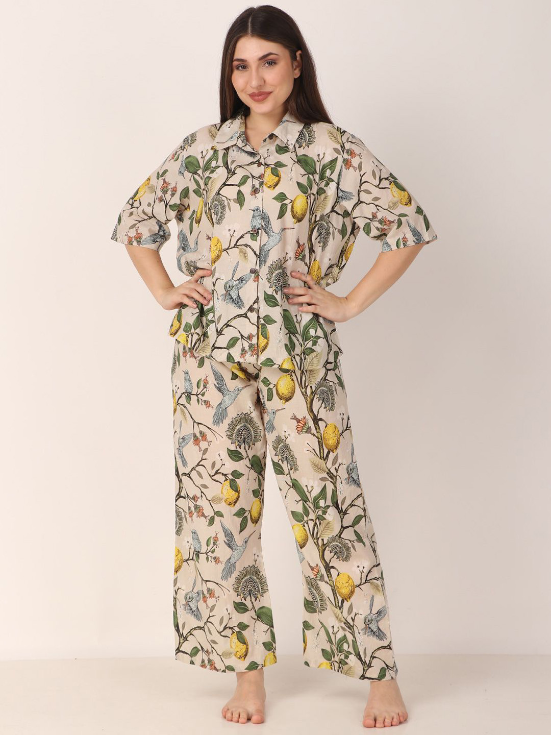 Buy Masha Conversational Printed Pure Cotton Night Suit - Night Suits ...