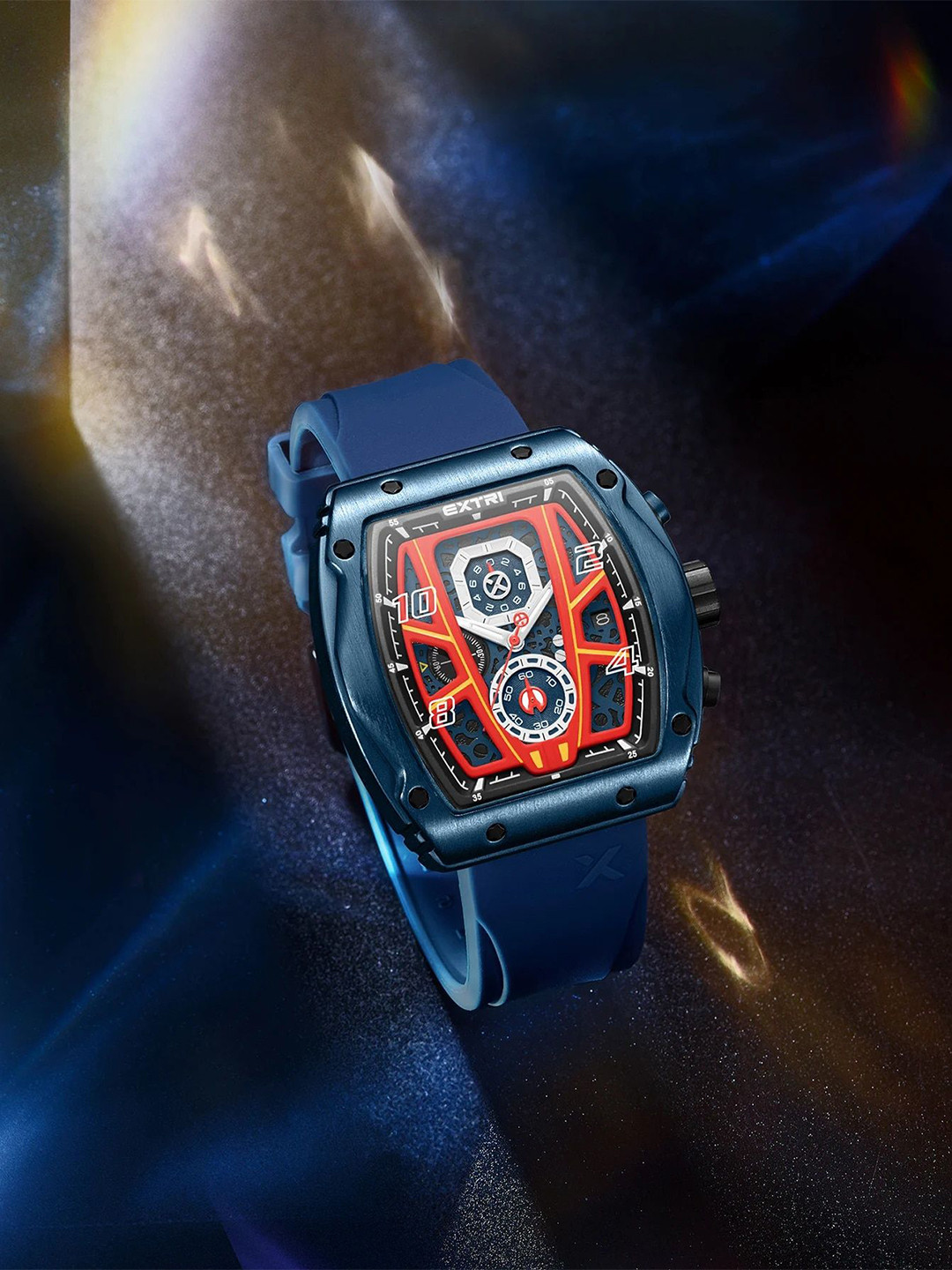 Buy EXTRI Men Embellished Dial & Straps Analogue Chronograph Automatic ...