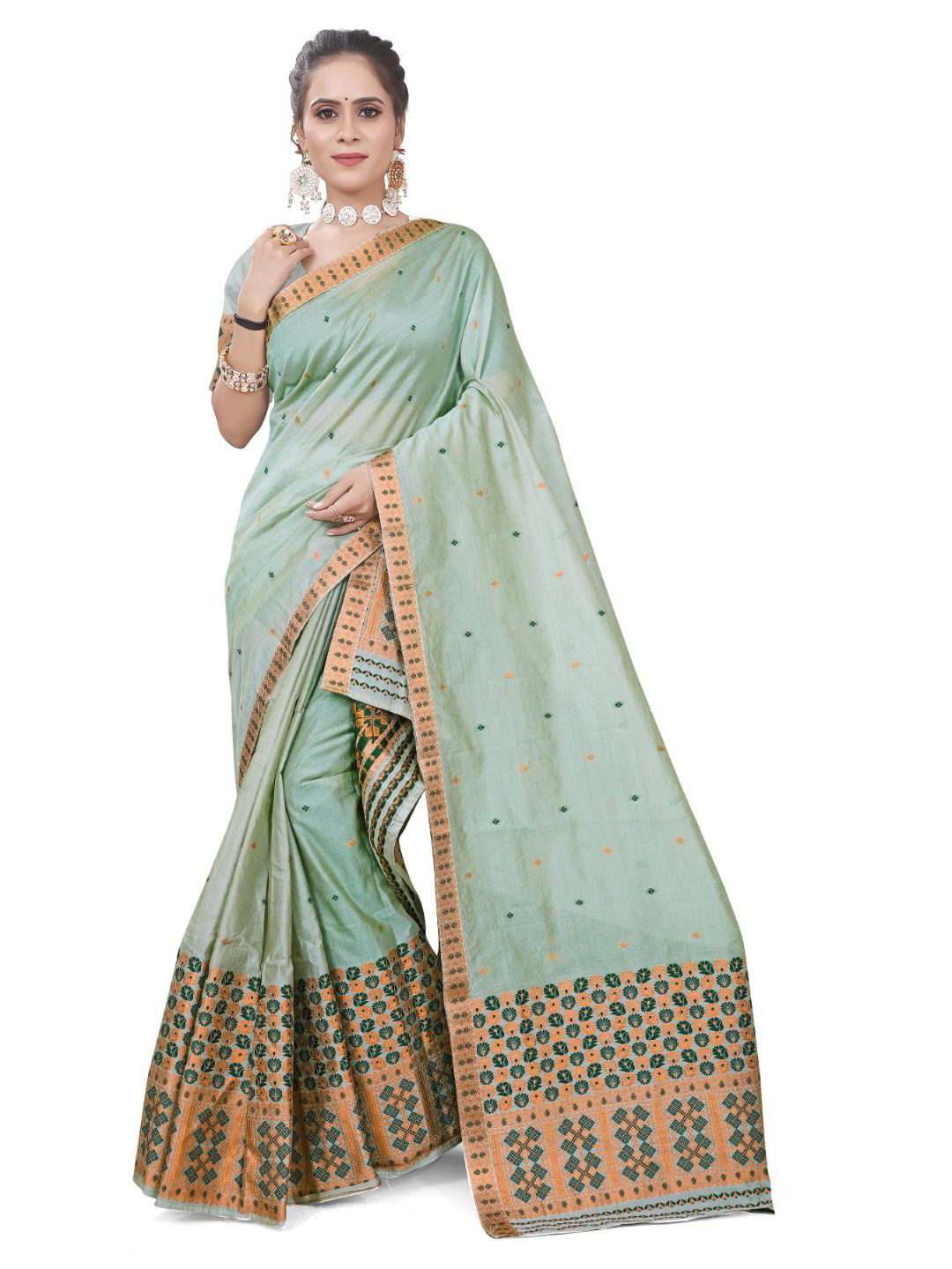 Buy Skiran's Assamese Mekhela Chador Woven Design Saree - Sarees for ...