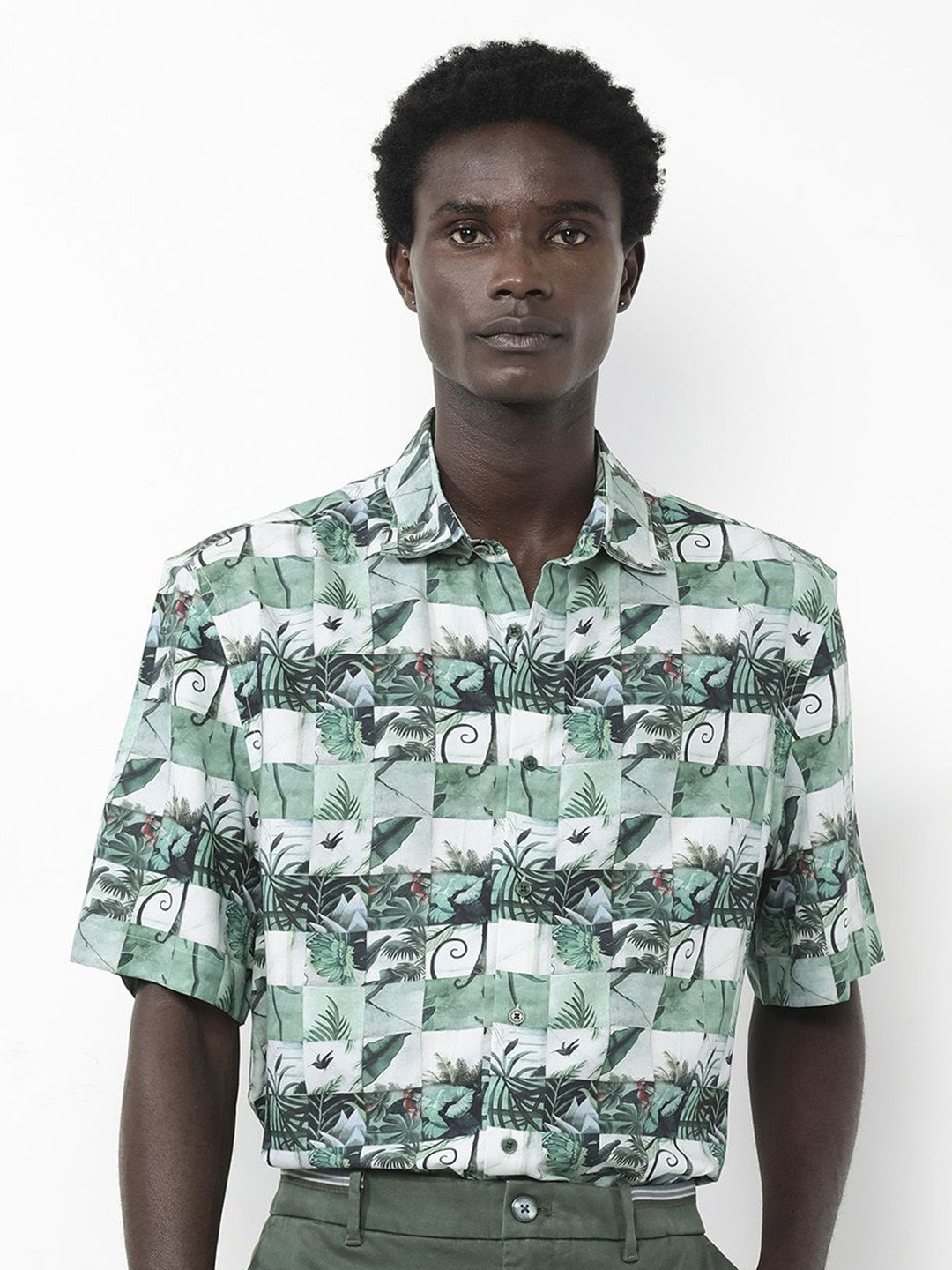 Buy RARE RABBIT Men Printed Caph Regular Fit Floral Opaque Shirt ...