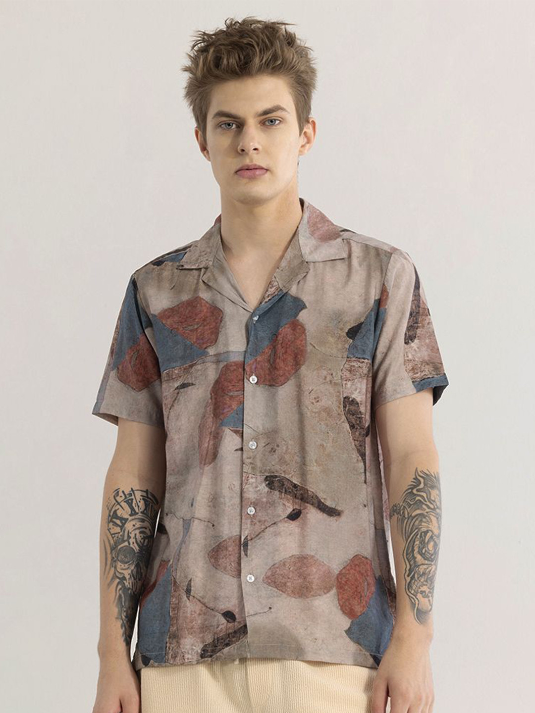 Buy Snitch Men Printed Snug Slim Fit Opaque Casual Shirt - Shirts for ...