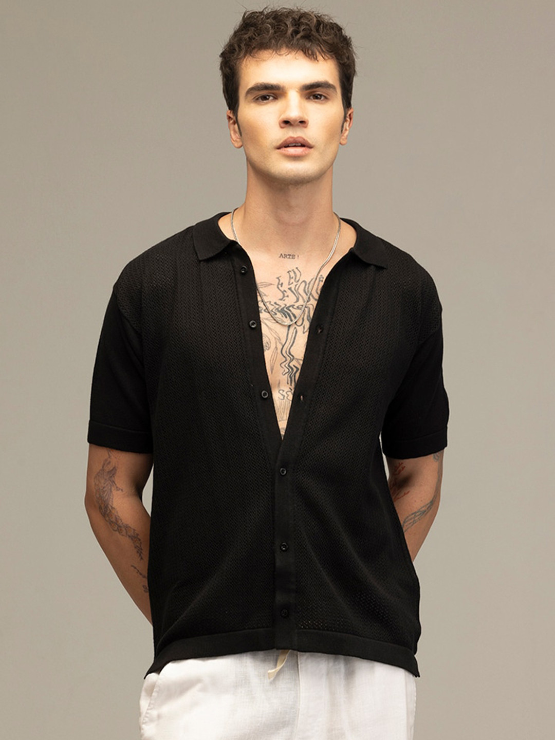 Buy Snitch Men Straight Slim Fit Semi Sheer Casual Shirt - Shirts for ...