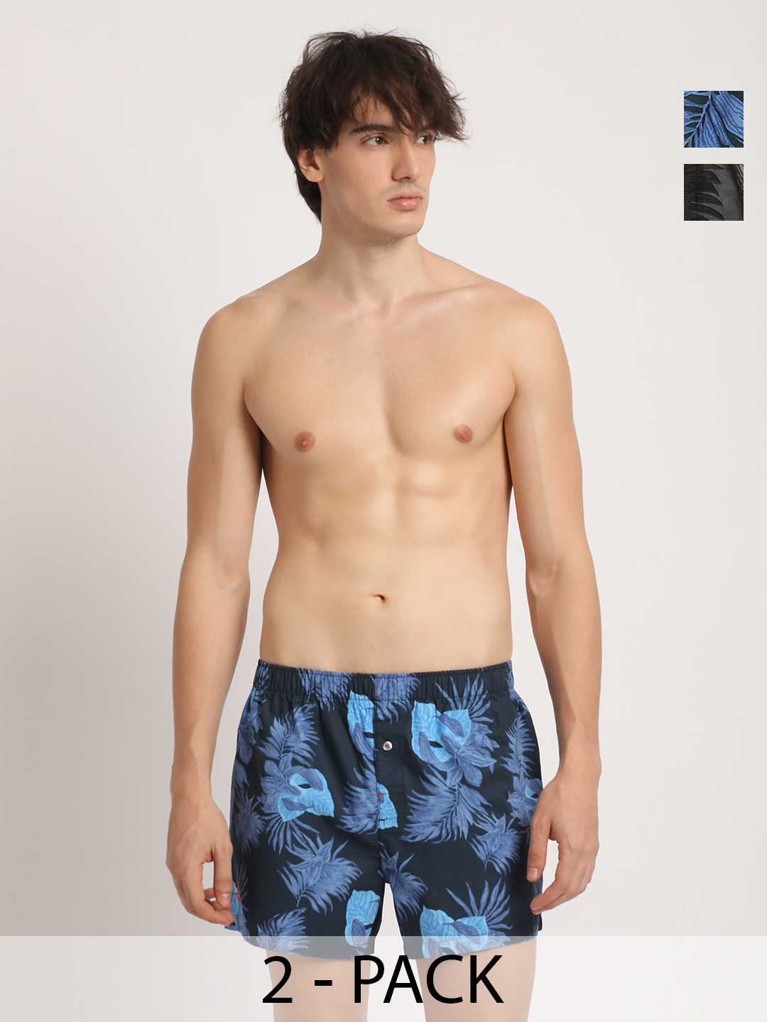 Buy THE BEAR HOUSE Pack Of 2 Printed Pure Cotton Boxers BOX BRADY AS ...