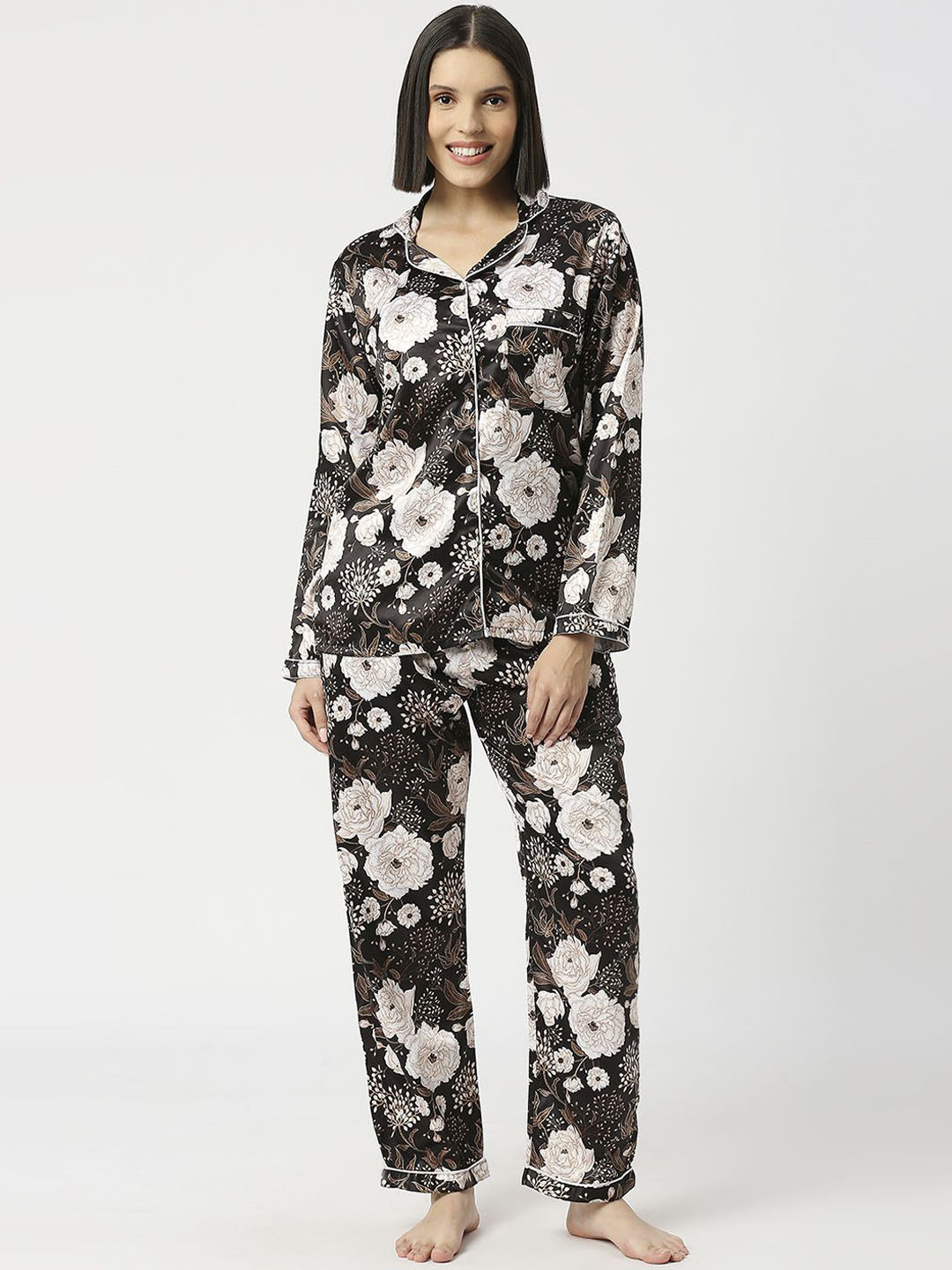 Buy Pyjama Party Women Floral Printed Night Suit - Night Suits for ...