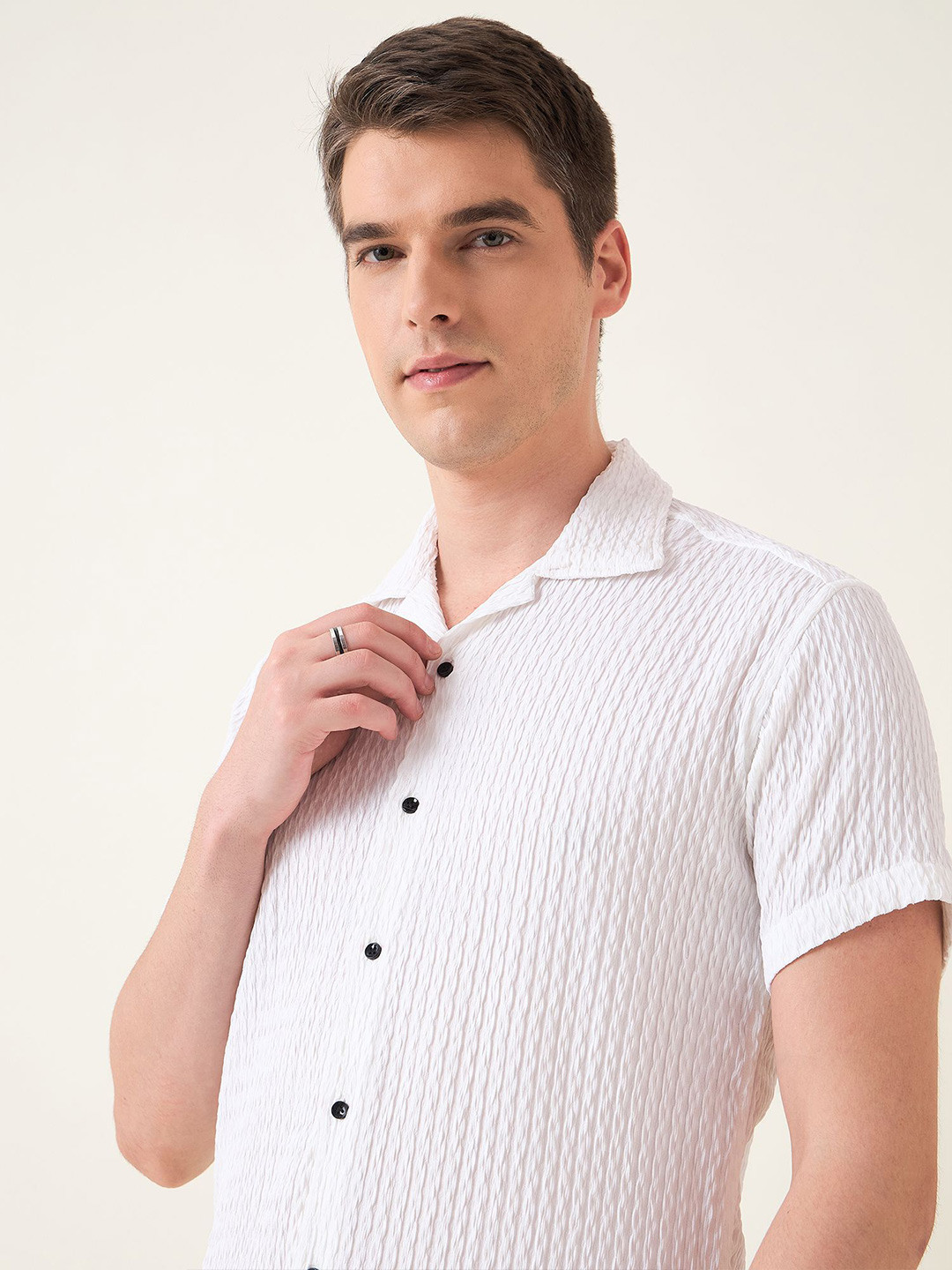 Buy Mast & Harbour Men Self Design Casual Shirt - Shirts for Men ...
