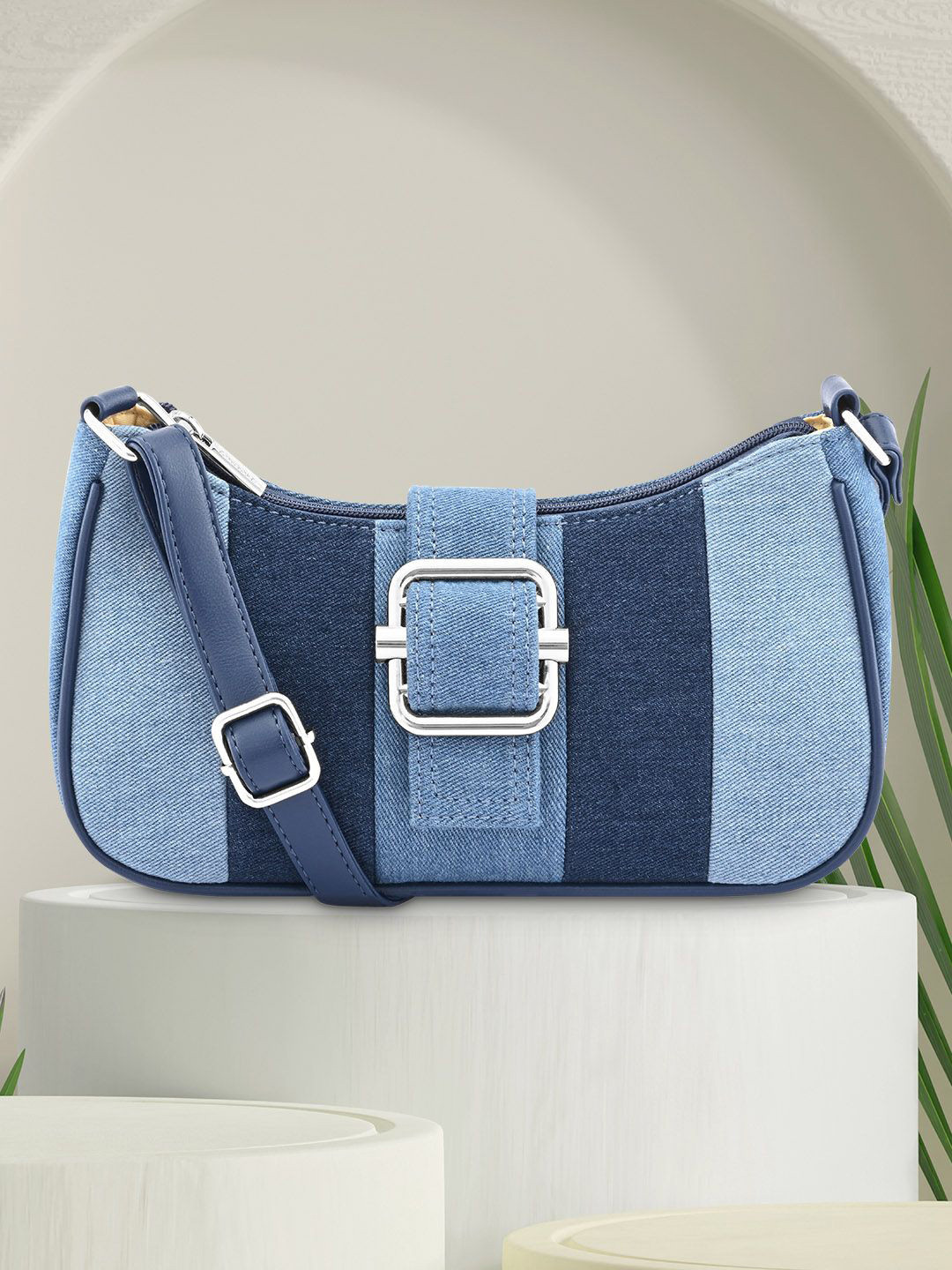Buy Fastrack Women's Denim Colourblocked Sling Bag - Handbags for Women ...