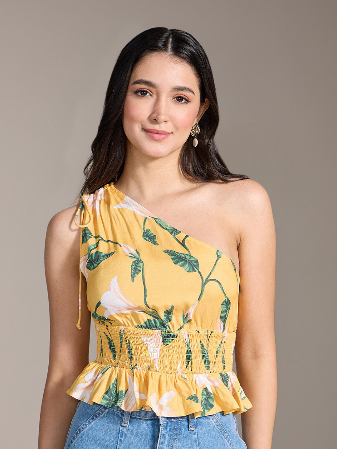 Buy 20Dresses XXD Floral Impressions Floral Printed One Shoulder Peplum ...