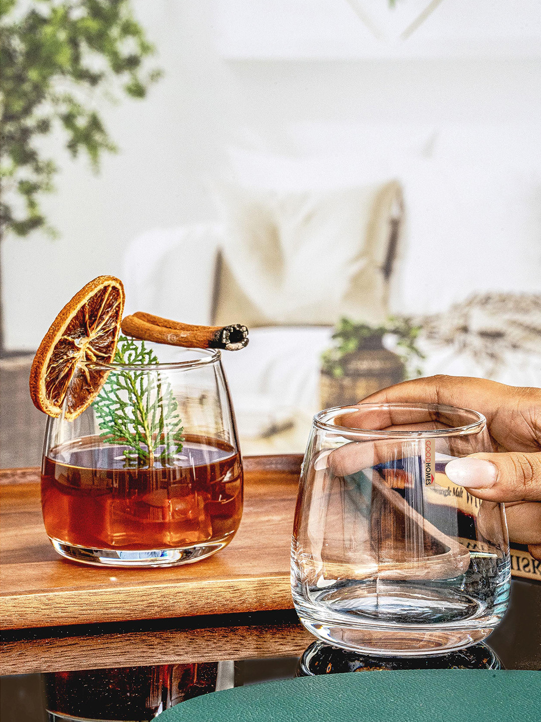 Buy GOODHOMES 6Pcs Glass Transparent Water Glass 345 Ml Each - Water ...