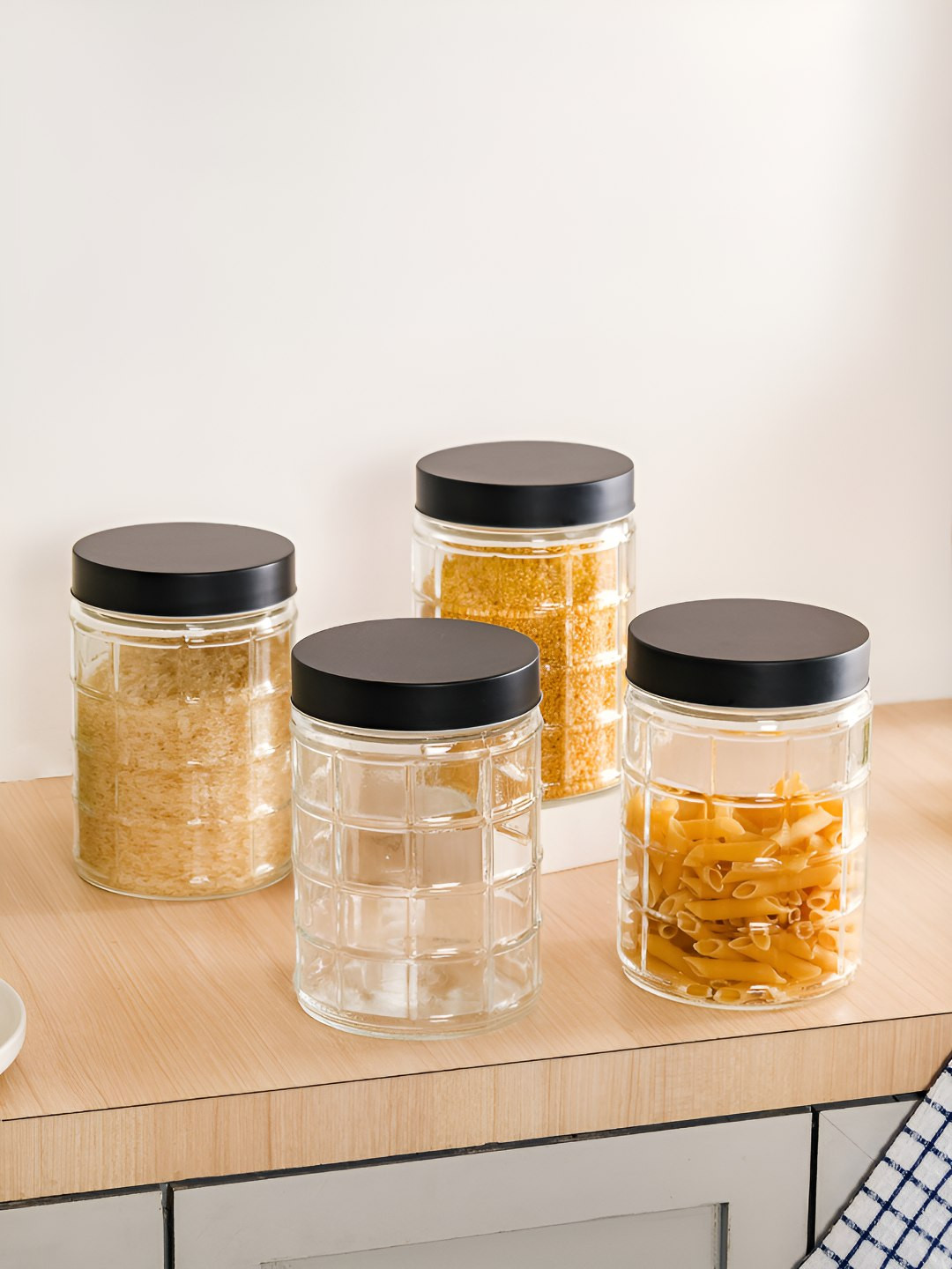 Buy Nestasia Transparent 4 Pieces Canister Container With Airtight Lid ...