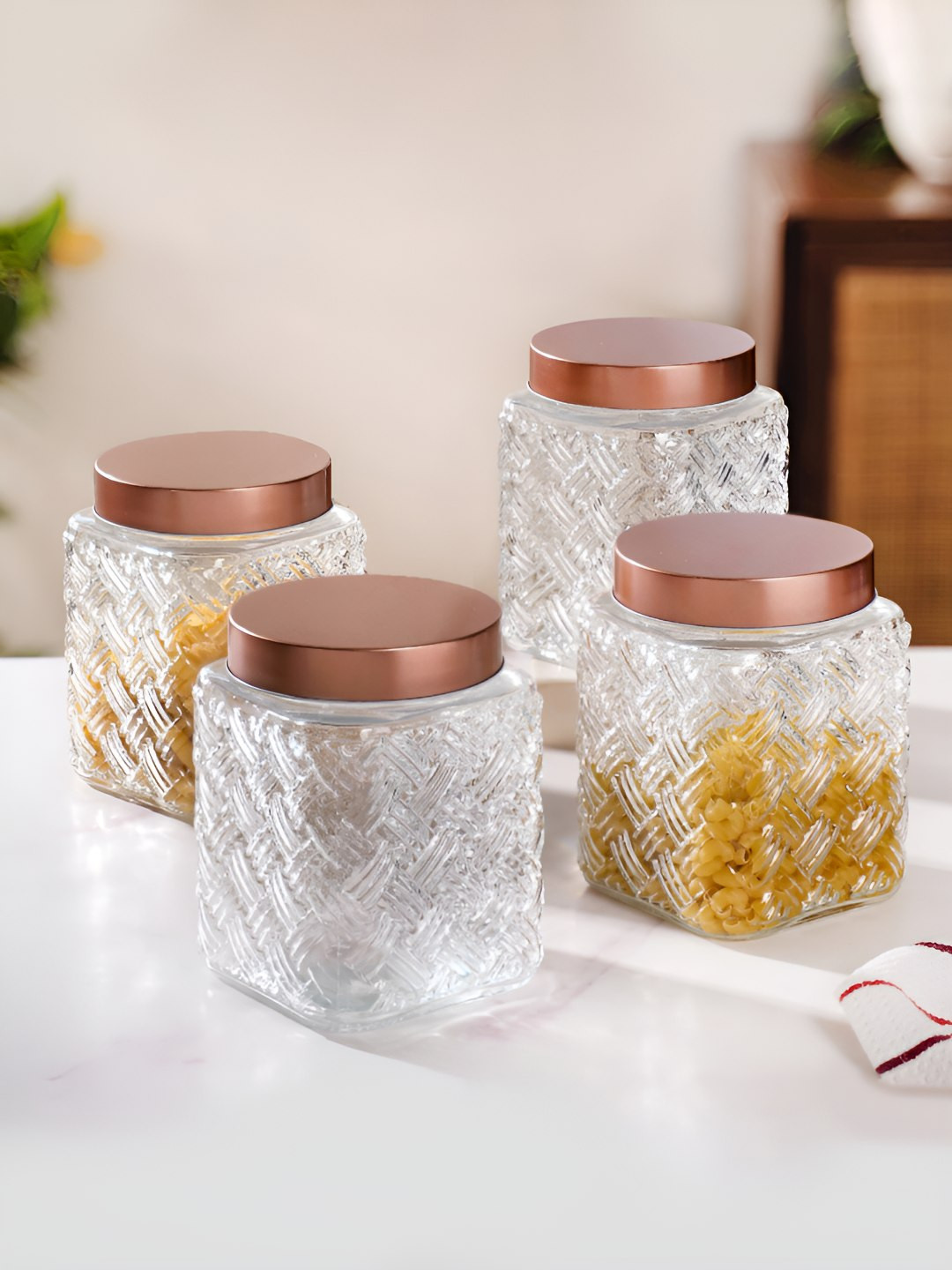 Buy Nestasia Transparent 4 Pieces Storage Containers With Basket 1600 ...