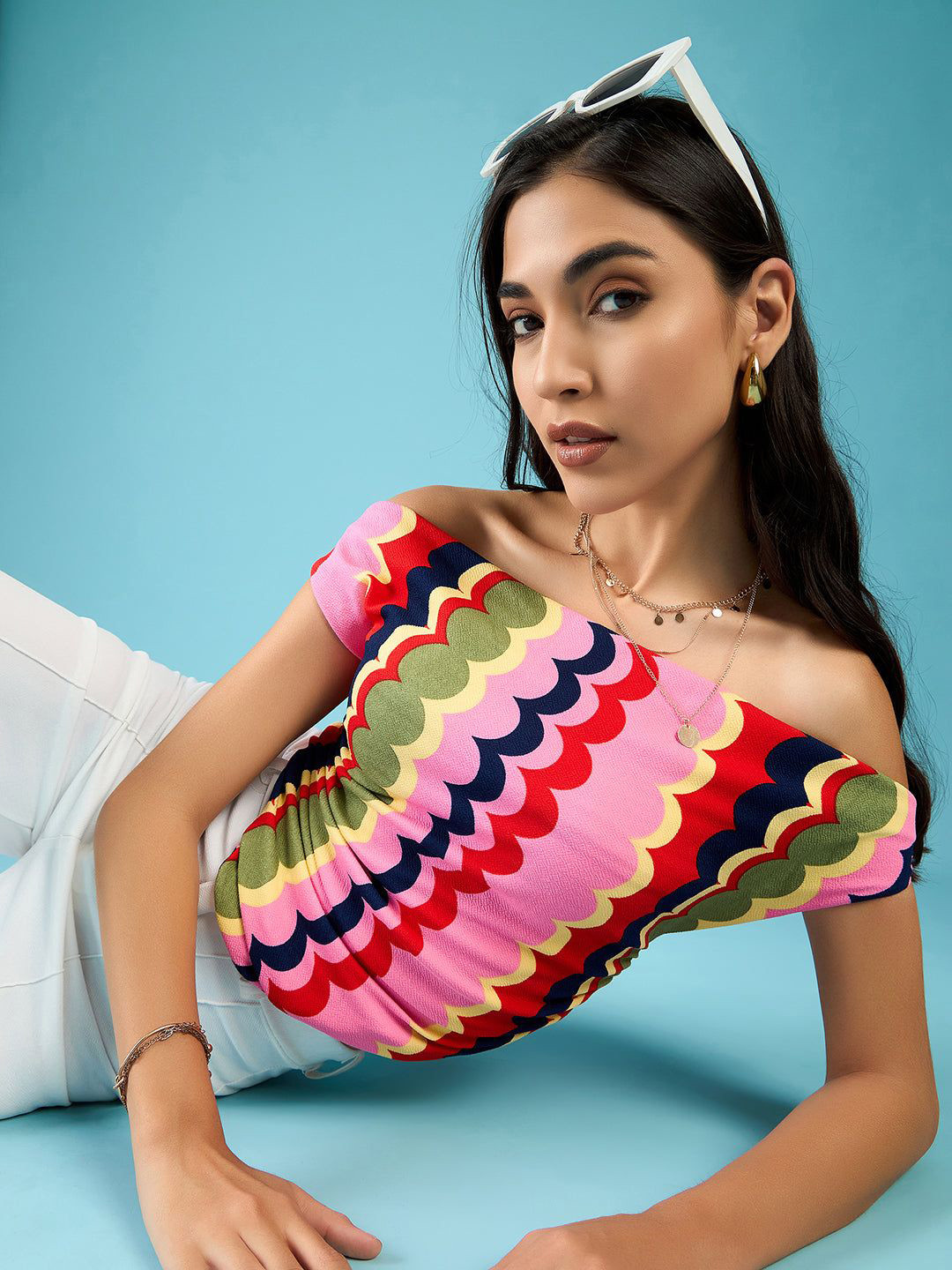 Buy Uptownie Cotton Stretchable Draped Crop Top - Tops for Women ...