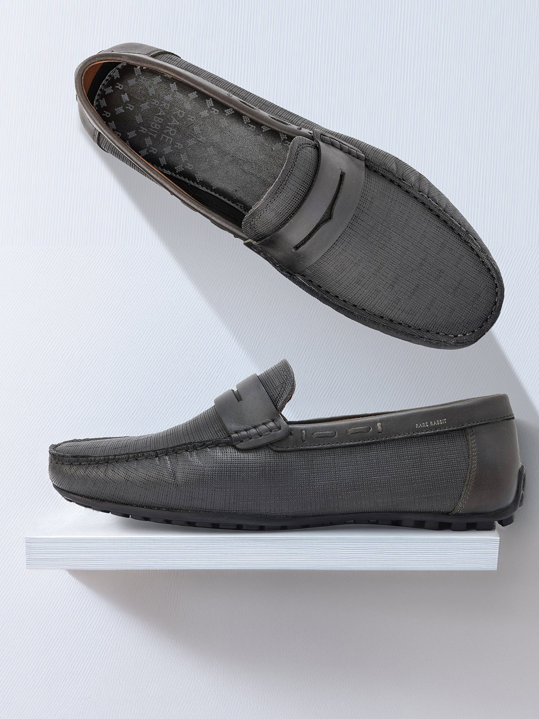 Buy RARE RABBIT Men Saffian Leather Formal Loafers - Formal Shoes for ...